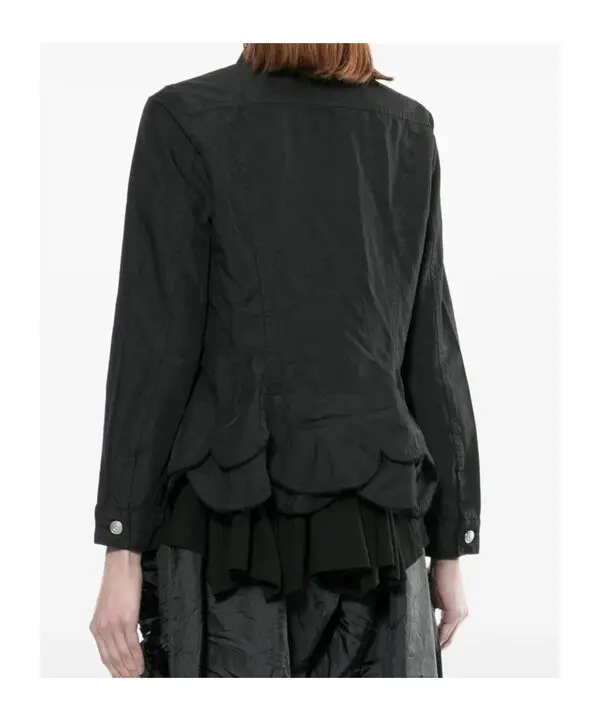 Comme Des Garçons Long Sleeve Jacket With Layered Wavy Hem