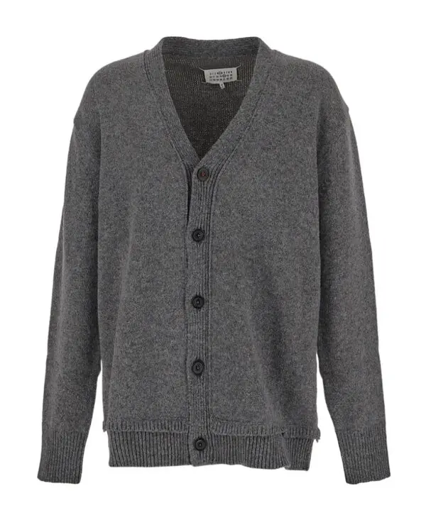 MAISON MARGIELA Buttoned Knitted Cardigan - Grey