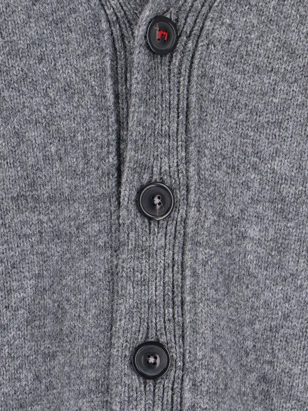 MAISON MARGIELA Buttoned Knitted Cardigan - Grey