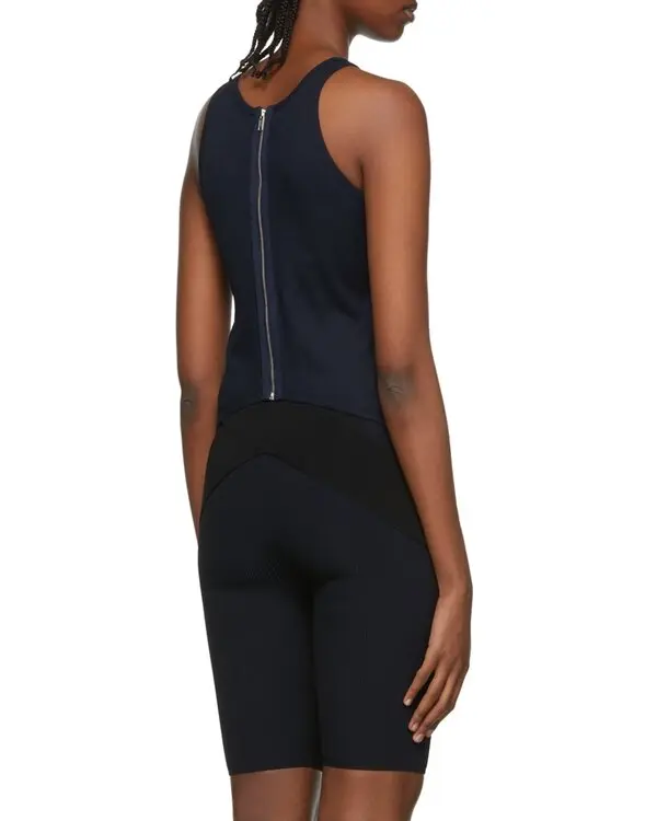 DION LEE Navy Corset Tank Top