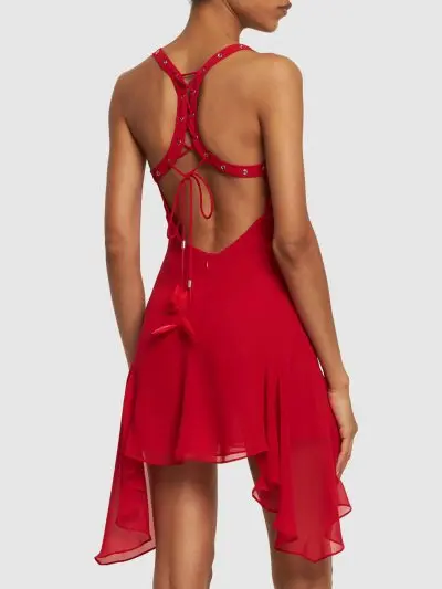 Attico Pleated Mini Dress