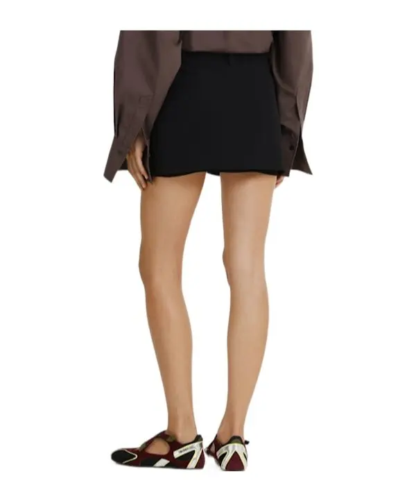 Attico Belted Viscose Blend Mini Skirt