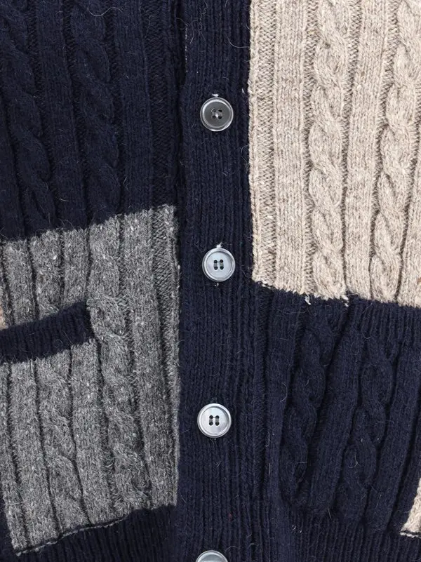 Thom Browne Checked Knitted Cardigan