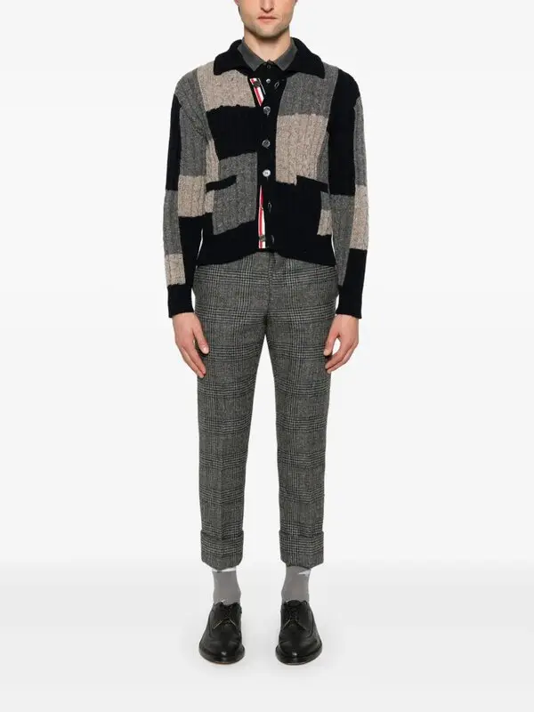 Thom Browne Checked Knitted Cardigan