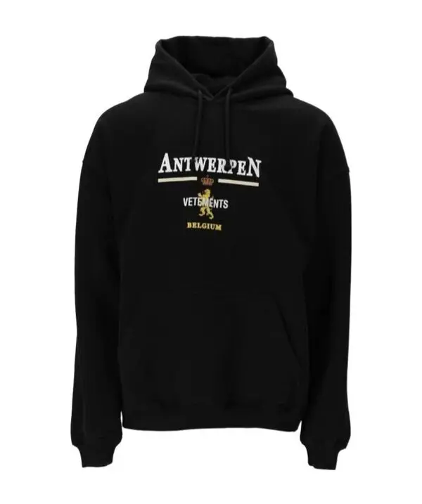 Vetements Antwerp Logo-print Rib-trimmed Hoodie