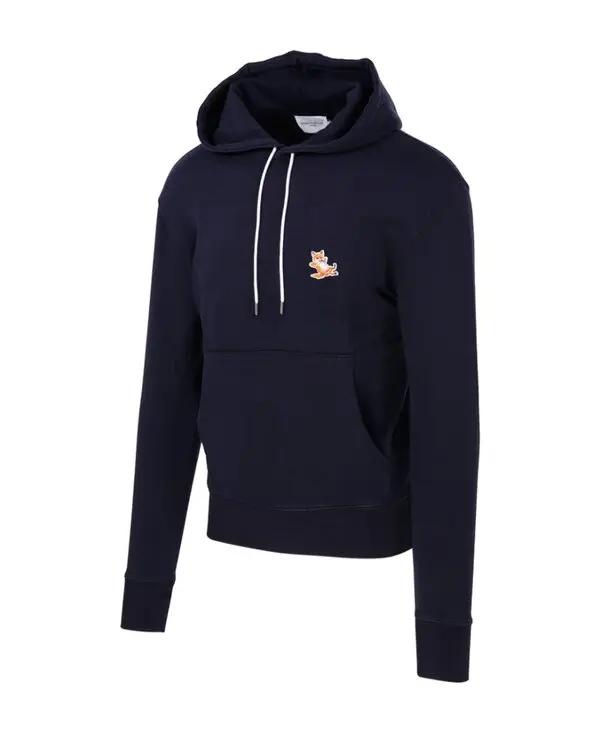 Maison Kitsuné Logo Embroidered Hooded Sweatshirt