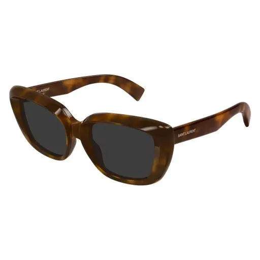 Saint Laurent Rectangle-frame Logo Detail Sunglasses - Black