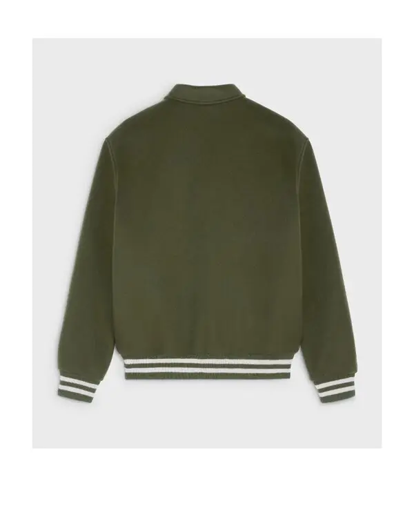 Celine Varsity Jacket With Hood In Double Faced Cashmere
