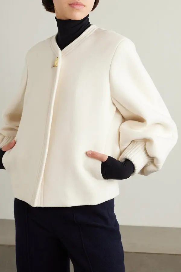 Chloé Balloon Sleeve Cropped Jacket