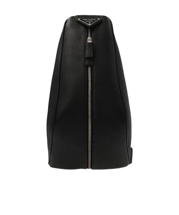 Prada Logo Backpack - Black