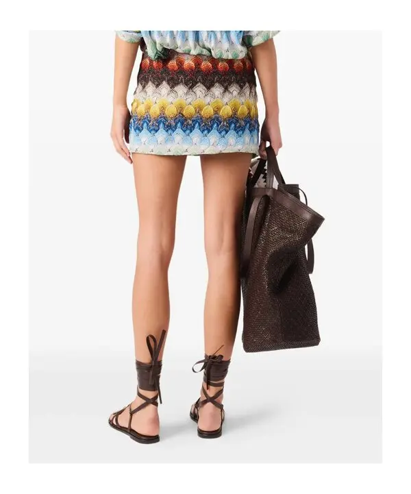 Missoni Graphic Pattern Knitted Mini Skirt