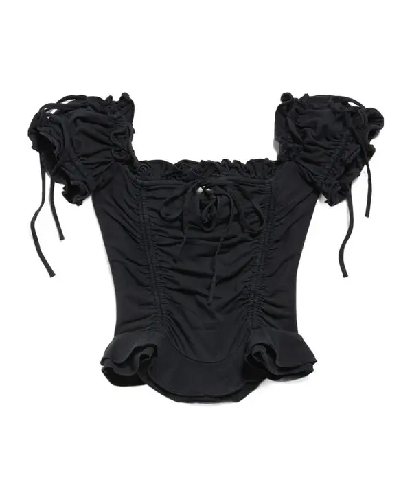 Balenciaga Off-the-shoulder Drawstring Top