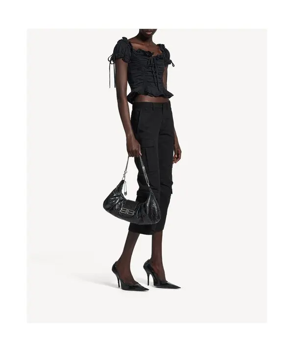 Balenciaga Off-the-shoulder Drawstring Top