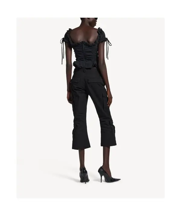 Balenciaga Off-the-shoulder Drawstring Top