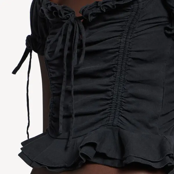 Balenciaga Off-the-shoulder Drawstring Top