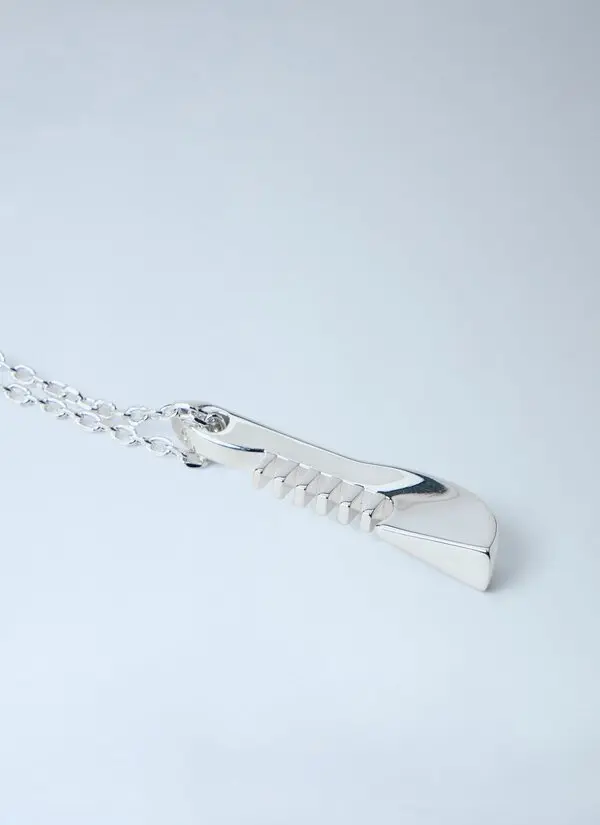 Bottega Veneta Sterling Pendant Necklace