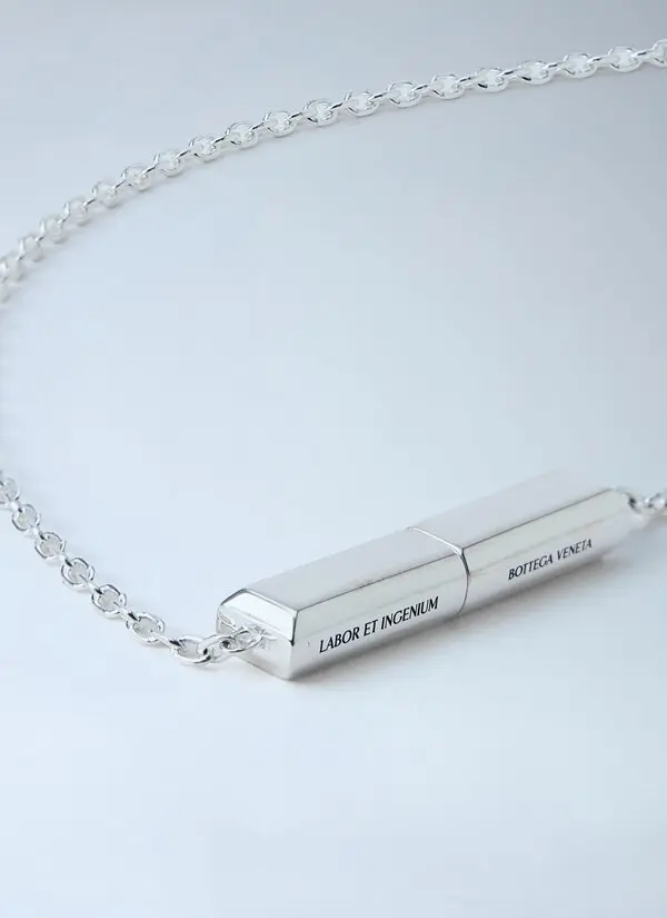 Bottega Veneta Sterling Pendant Necklace