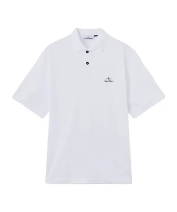Stone Island Regular-fit Short-sleeve Polo With Logo Embroidery