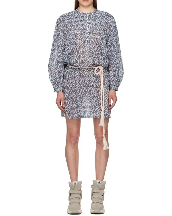Isabel Marant Étoile Kildi Floral Print Belted Dress