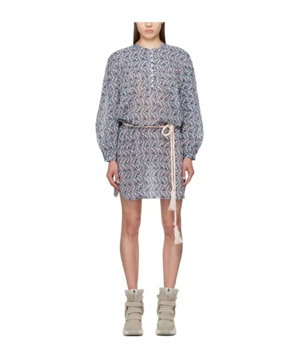 Isabel Marant Étoile Kildi Floral Print Belted Dress