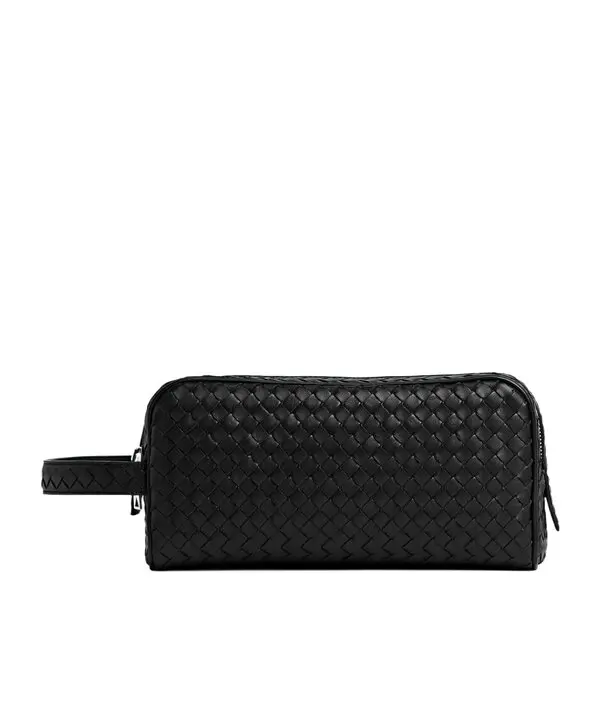 Bottega Veneta Intrecciato Piccolo Travel Pouch - Black