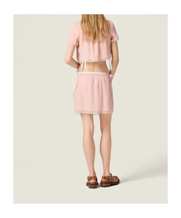 Miu Miu Chiffon Miniskirt