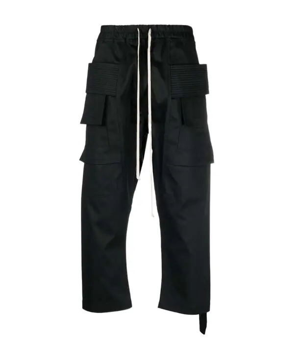 Rick Owens Cropped Cargo Pants - Black