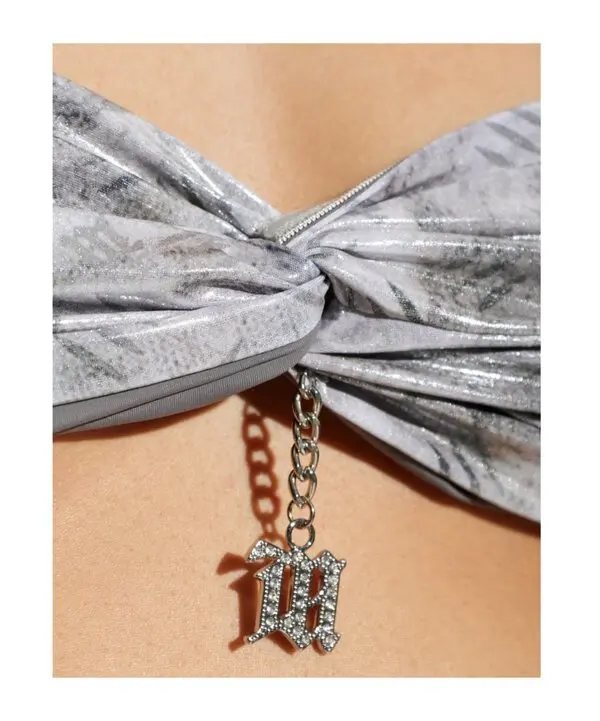 MISBHV Twisted Chain-detail Bikini Top