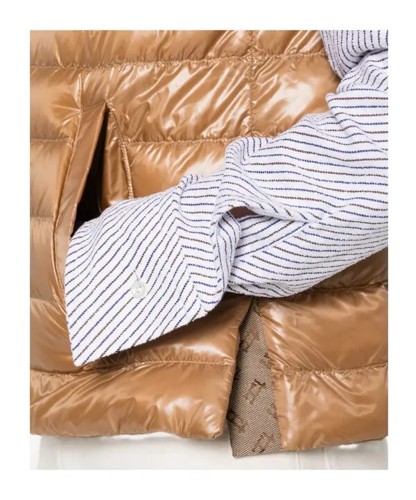 Herno Drawstring Collar Waistcoat - Light Brown