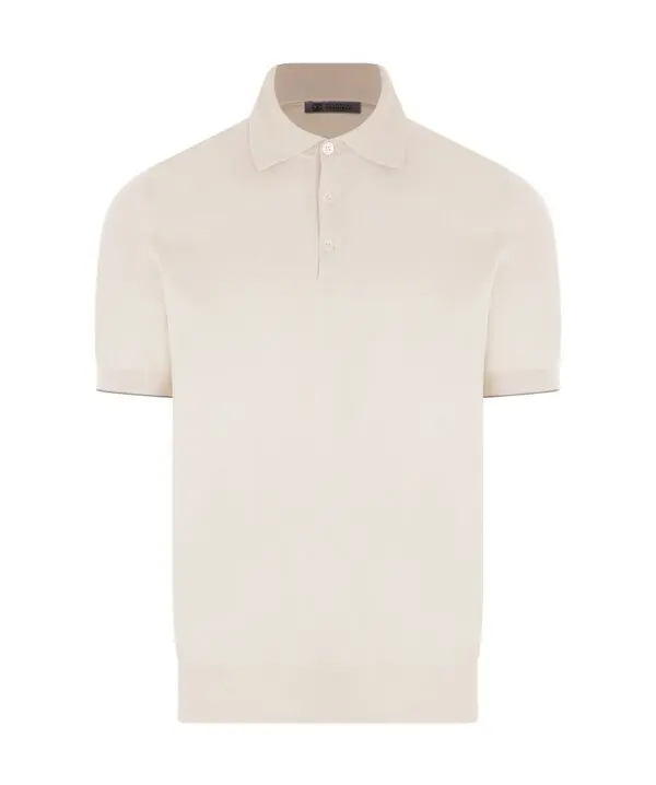 Brunello Cucinelli Short-sleeved Polo Shirt - Ivory/tree Bark