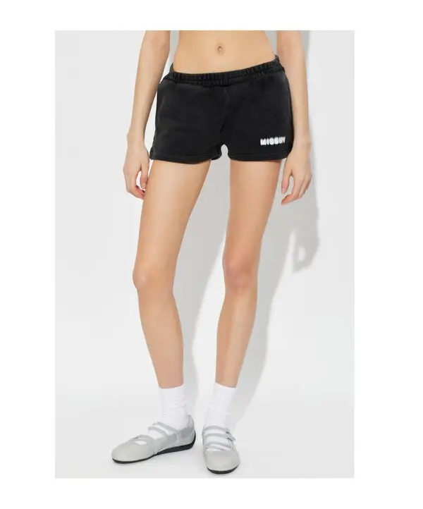 MISBHV Logo Detail Cotton Mini Shorts