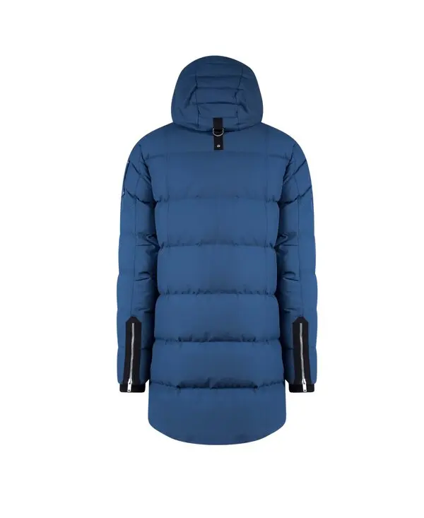 Moose Knuckles Detachable Hood Padded Coat - Blue