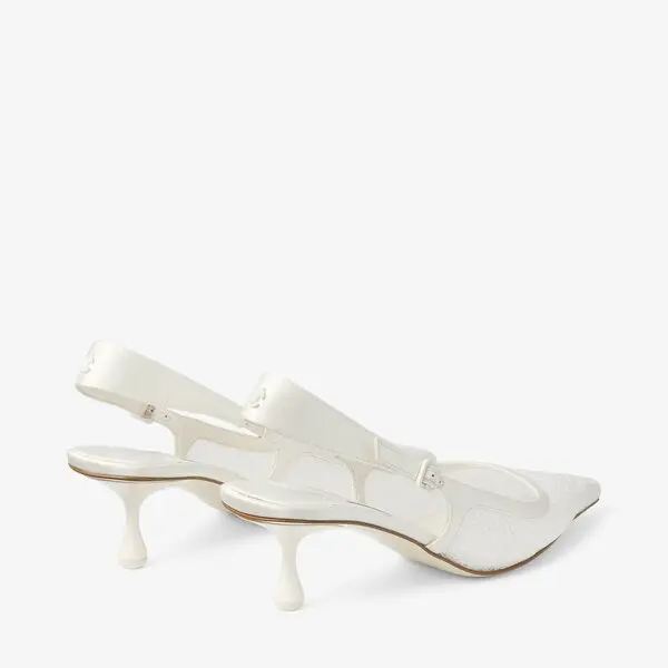 JIMMY CHOO Slingback Heeled Pumps - Ivory