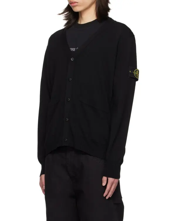 Stone Island Compass-badge Wool Cardigan