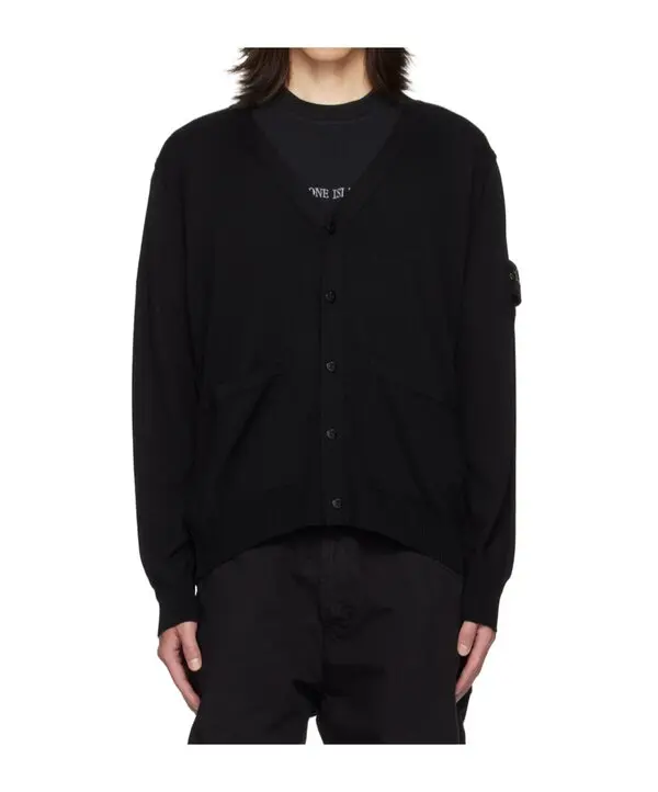Stone Island Compass-badge Wool Cardigan