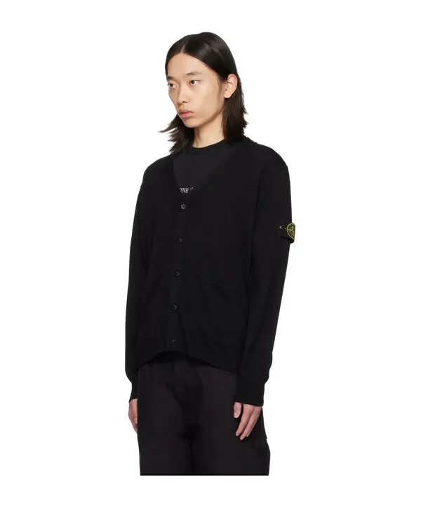 Stone Island Compass-badge Wool Cardigan