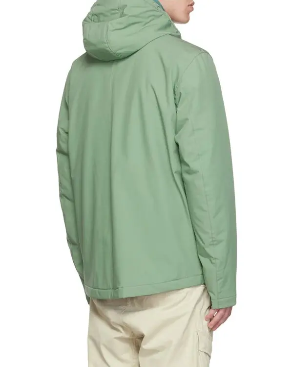 Stone Island Logo Patch Hooded Jacket - Sage