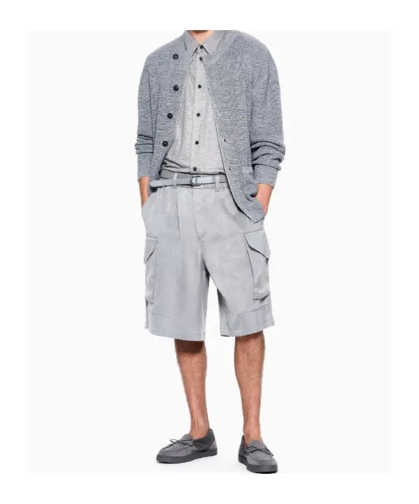 Giorgio Armani Ribbed Pocket Cardigan