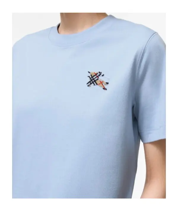 Burberry Frankie Embroidered T-shirt - Sun-bleached Blue