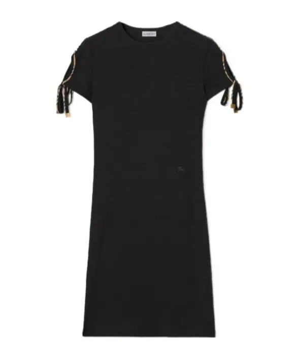 Burberry Tatiana Tie-sleeve Knitted Dress - Black