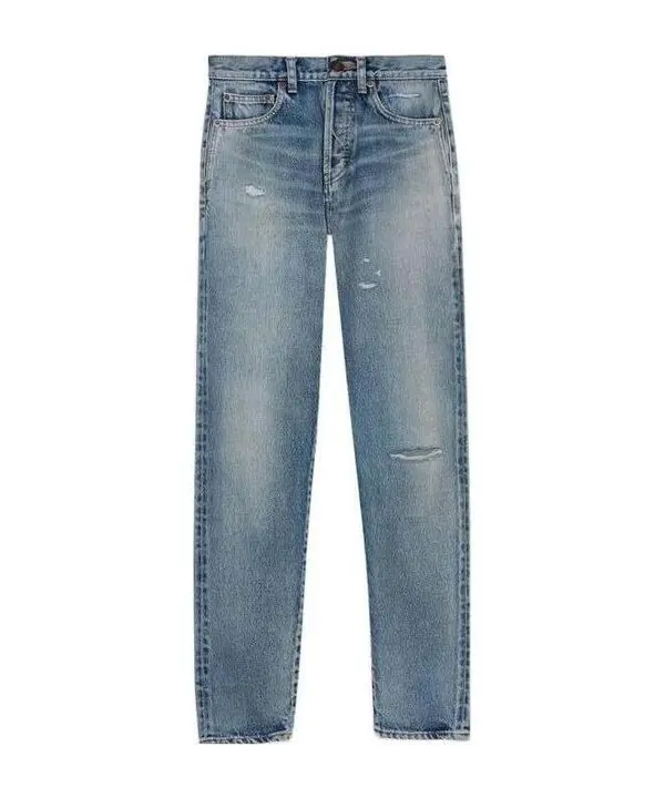 Saint Laurent High Waist Slim-fit Jeans - Blue