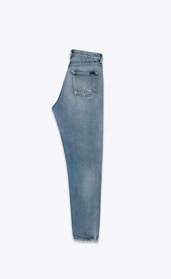 Saint Laurent High Waist Slim-fit Jeans - Blue