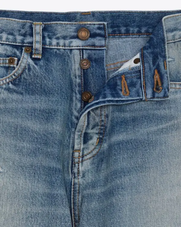 Saint Laurent High Waist Slim-fit Jeans - Blue