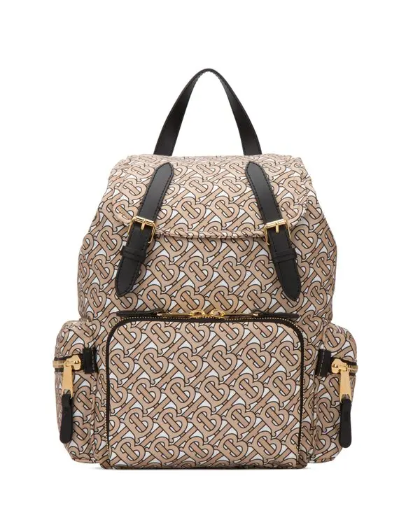 Burberry Medium Rucksack In Monogram Print Nylon