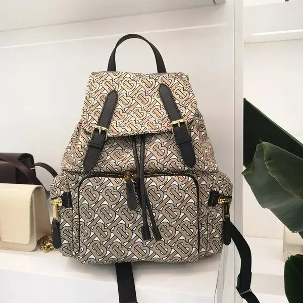 Burberry Medium Rucksack In Monogram Print Nylon