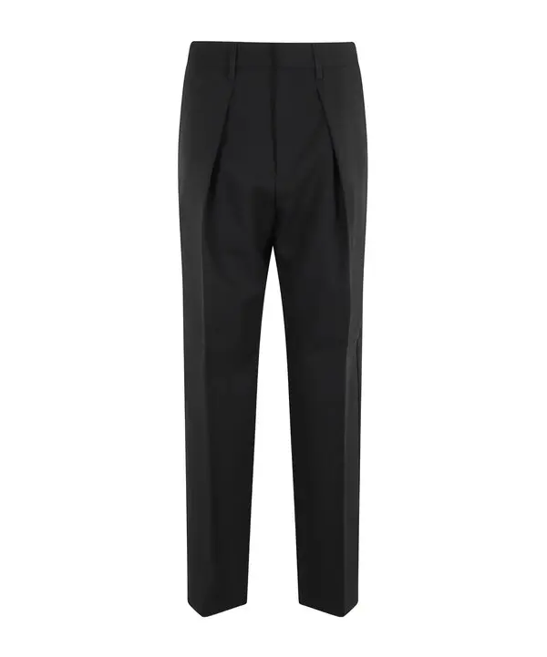 Soeur Ferrel Pleated Straight-leg Trousers - Black