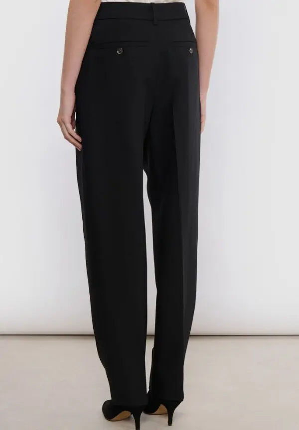 Soeur Ferrel Pleated Straight-leg Trousers - Black