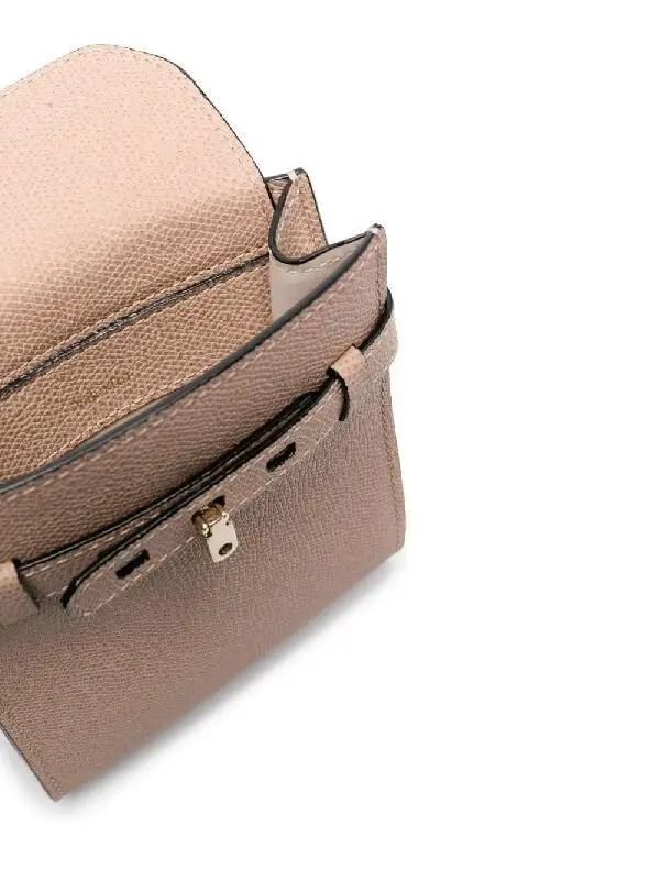 VALEXTRA Grained Leather Shoulder Bag