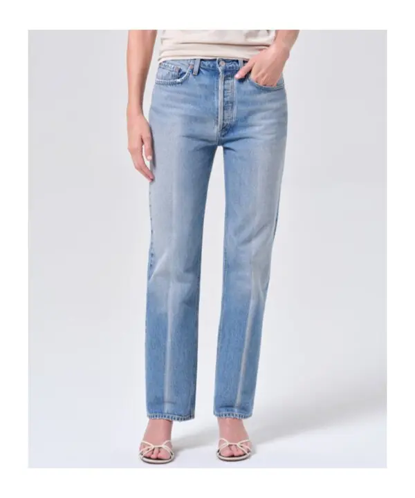 AGOLDE Lana High-rise Straight Jeans - Gray
