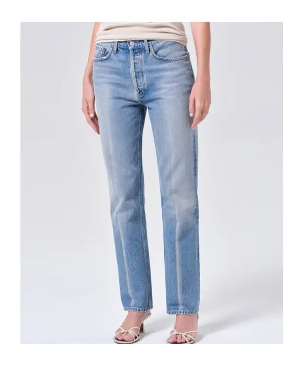 AGOLDE Lana High-rise Straight Jeans - Gray